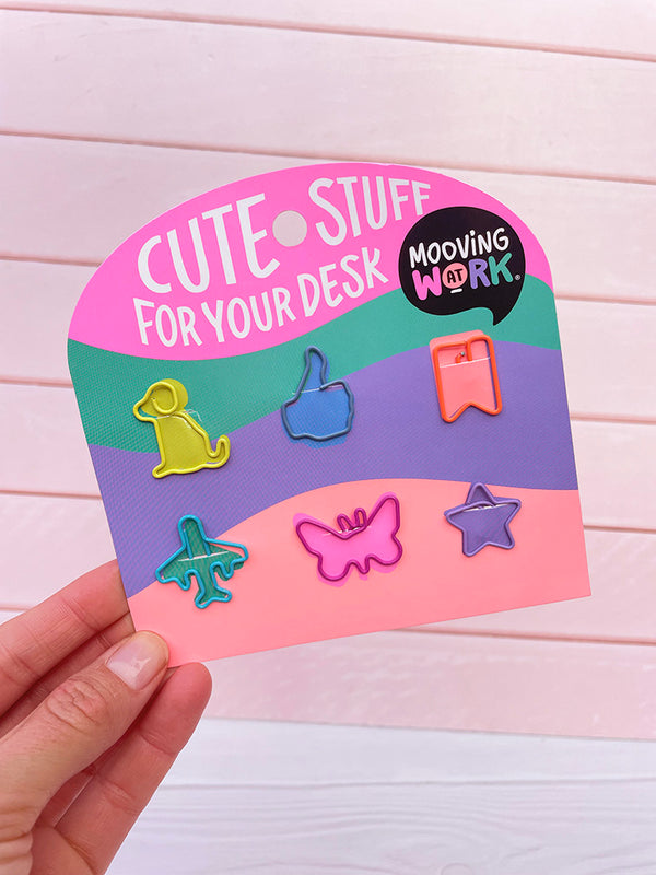 Clips Metálicos MAW Manía con formas – Papelería Roma